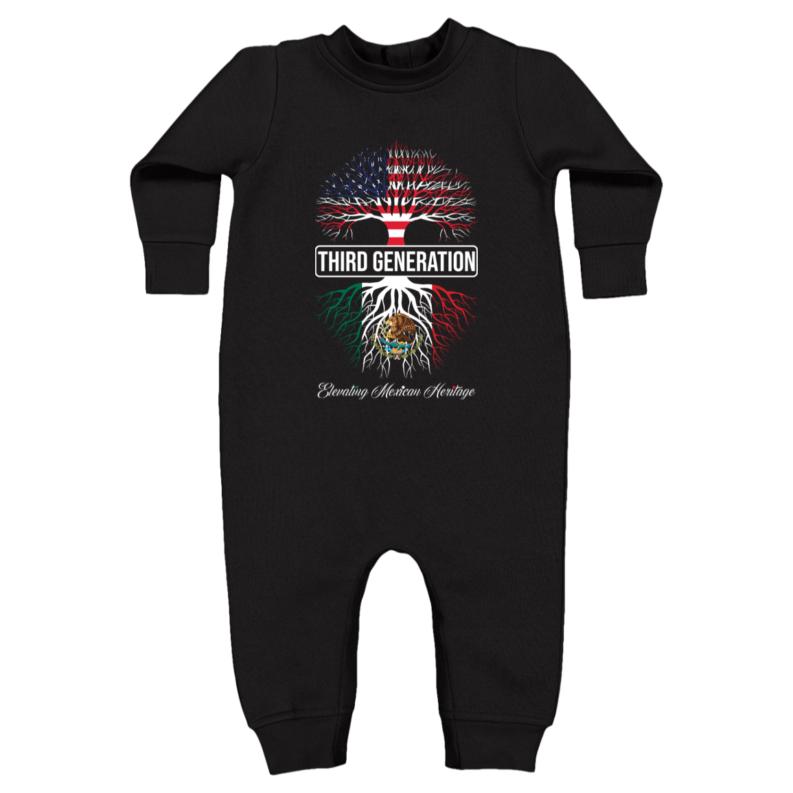 THIRD GENERATION MEXICAN AMERICAN Rabbit Skins Infant Fleece One-Piece ...